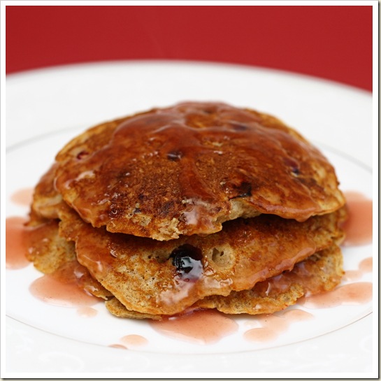 Proceed with Caution: Oat Bran Cranberry Pancakes